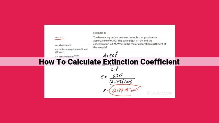 Determining Extinction Coefficients With Precision A Guide To