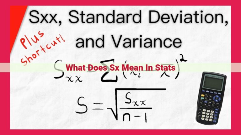 Understanding Standard Error Of The Mean Sx For Accurate Statistical